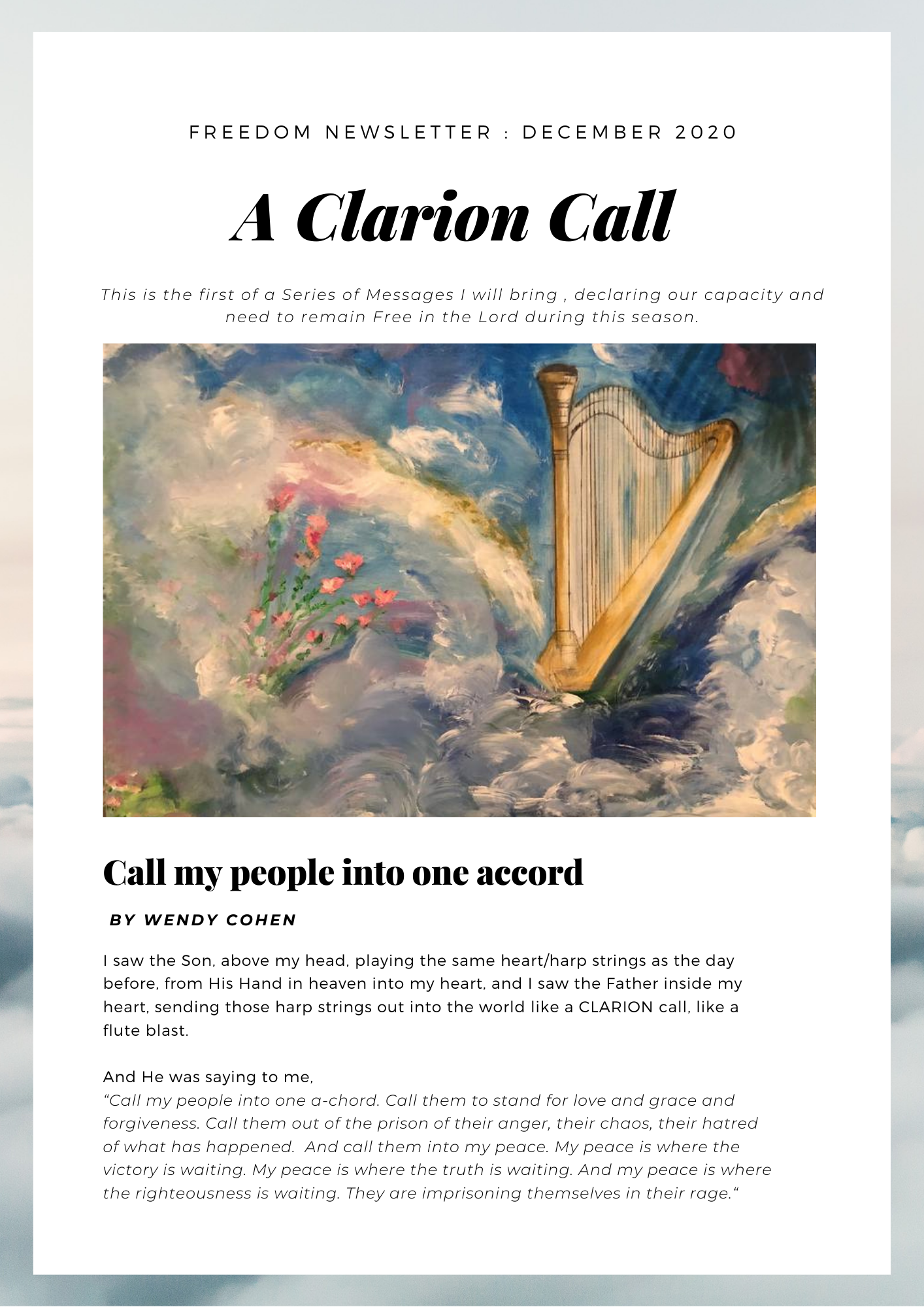 CLARION CALL – FREEDOM